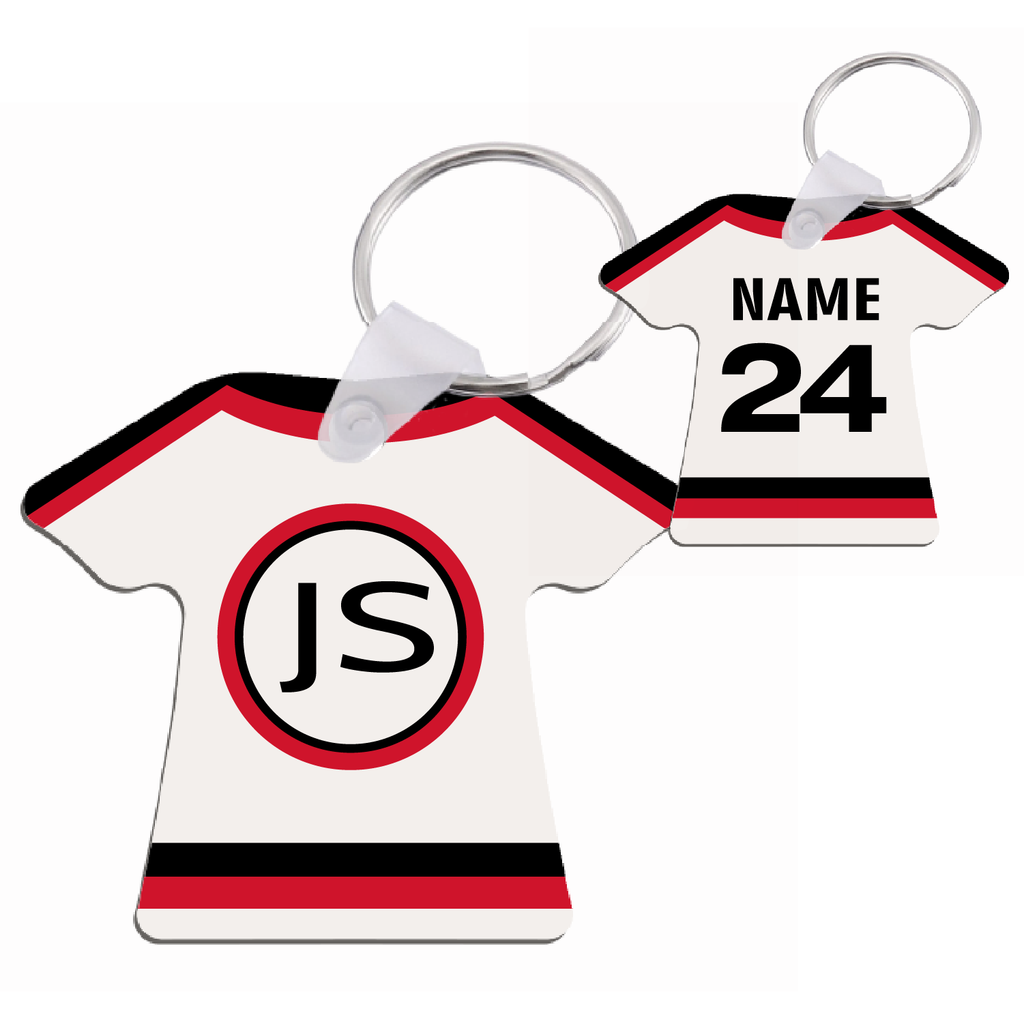 Custom Hockey Jersey Keychain – Things Engraved