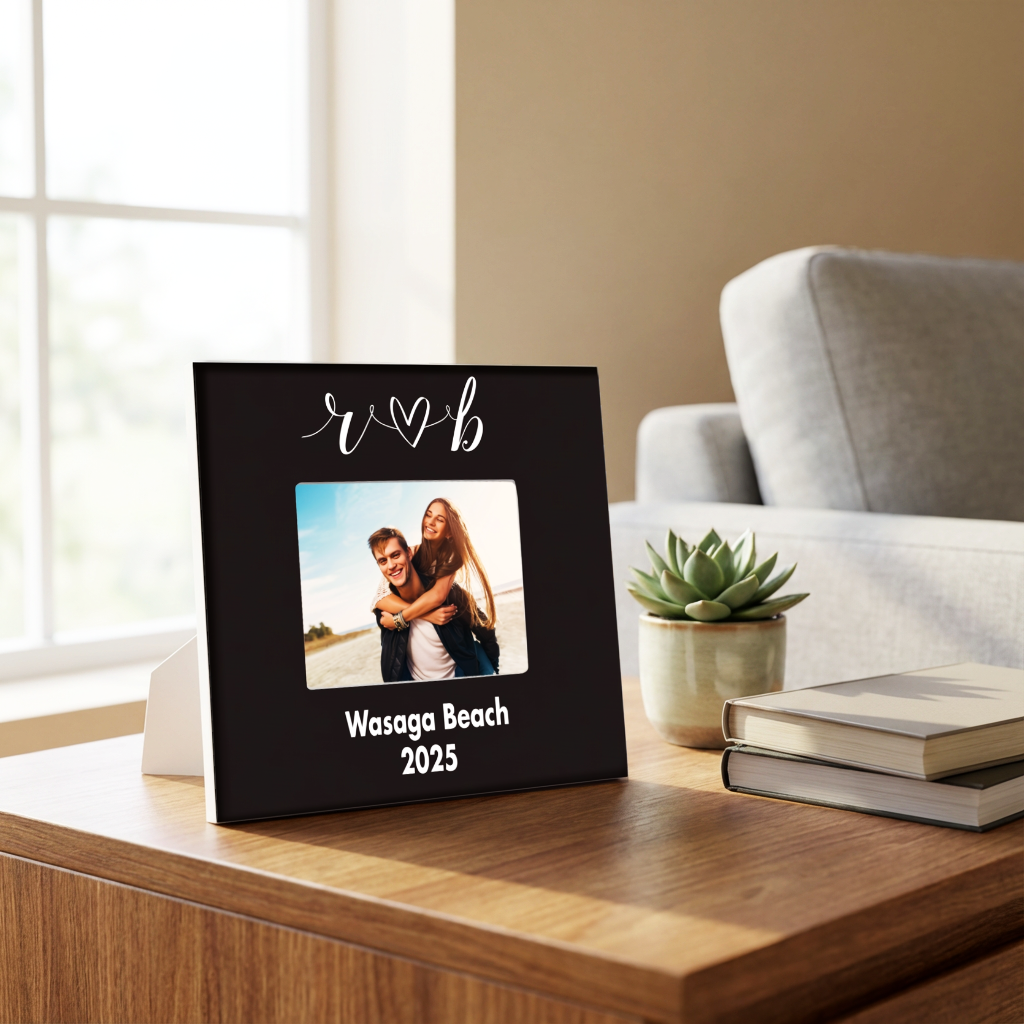 Heart & Initials Keepsake Picture Frame – Things Engraved