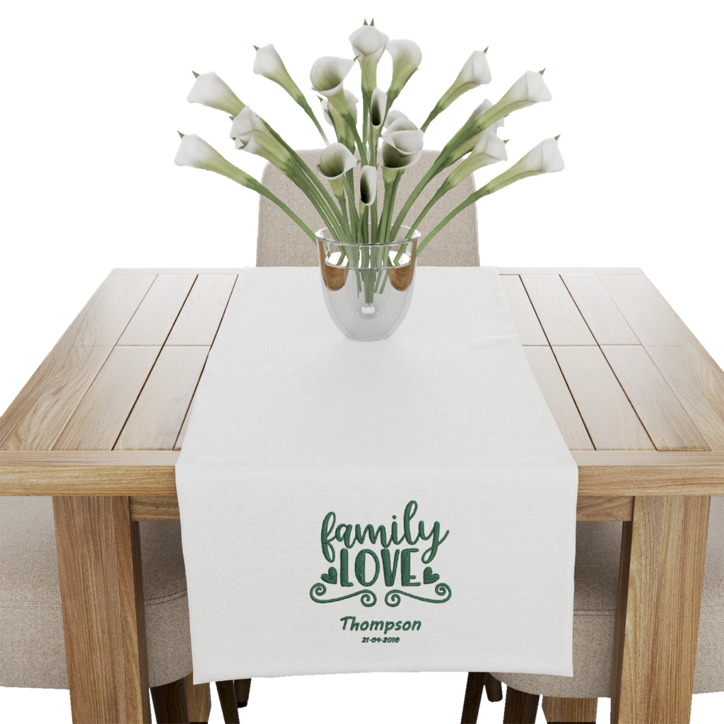 Custom Embroidered Table Runner | Things Engraved