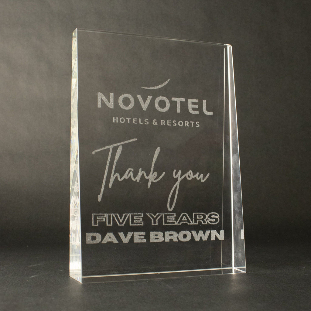 Sophisticated Wedge Glass Trophy-LRG – Things Engraved
