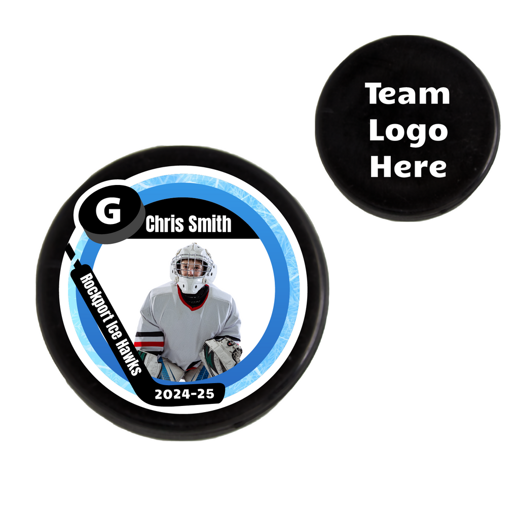 Custom Hockey Player Puck Double Sided – Things Engraved