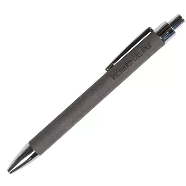 Grey Faux Leather Pen 1 | Things Engraved
