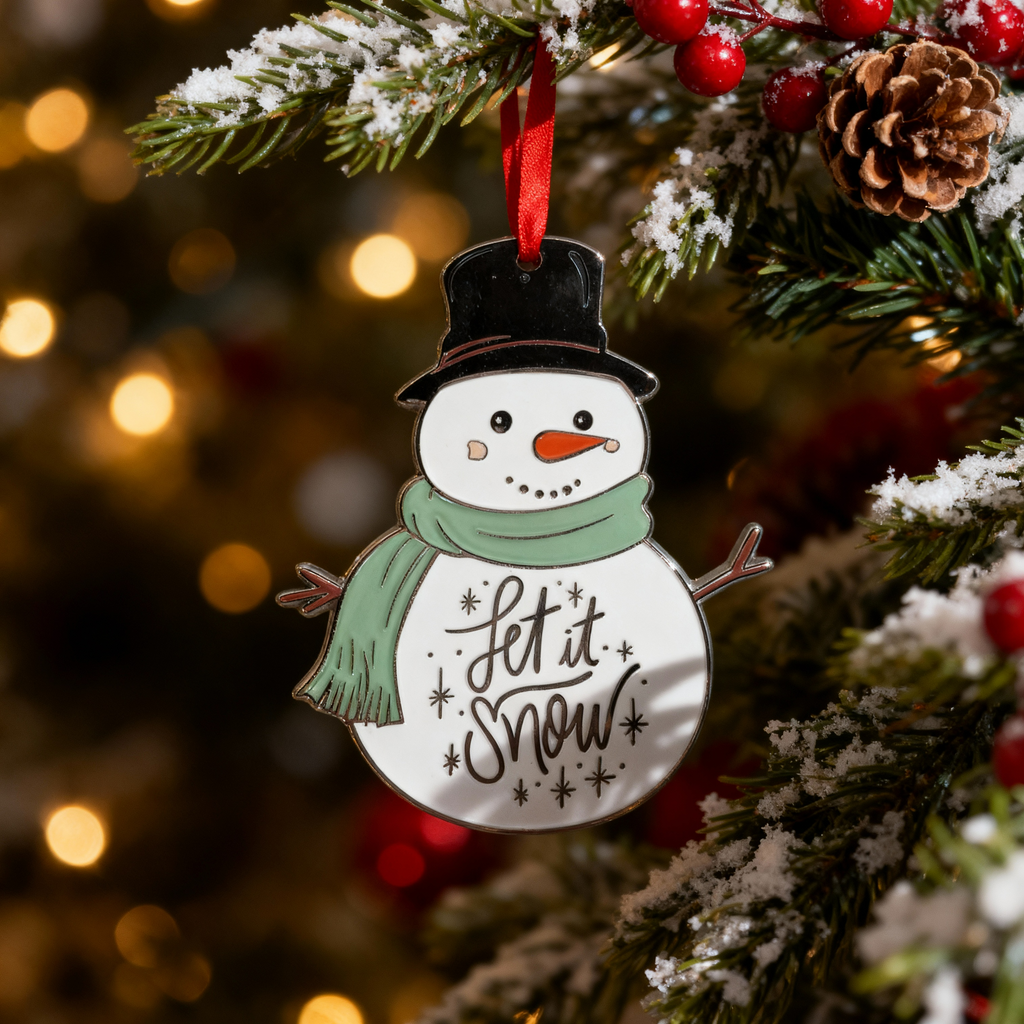 Personalized Christmas Engraved Ornament Snowman | Signature Series ...
